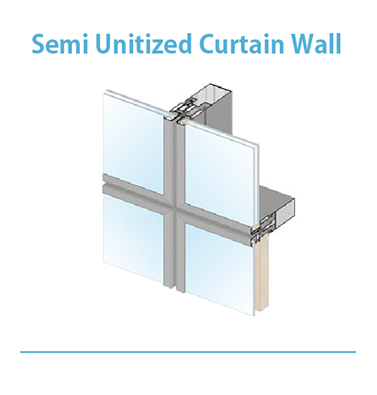 Semi Unitized Curtain Wall